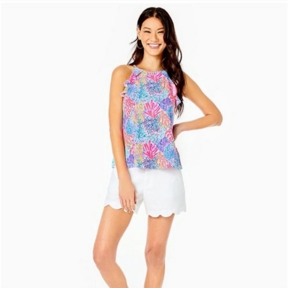 Lilly Pulitzer | Tops | Nwt Lilly Pulitzer Billie Top Multi Splashdance Medium | Poshmark